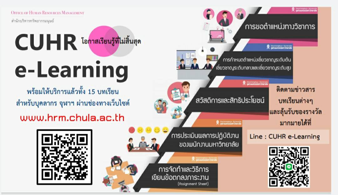โครงการ CUHR e-Learning บุคลากรจุฬาฯ เรียนรู้ทางออนไลน์ไม่สิ้นสุด – จุฬาลงกรณ์มหาวิทยาลัย