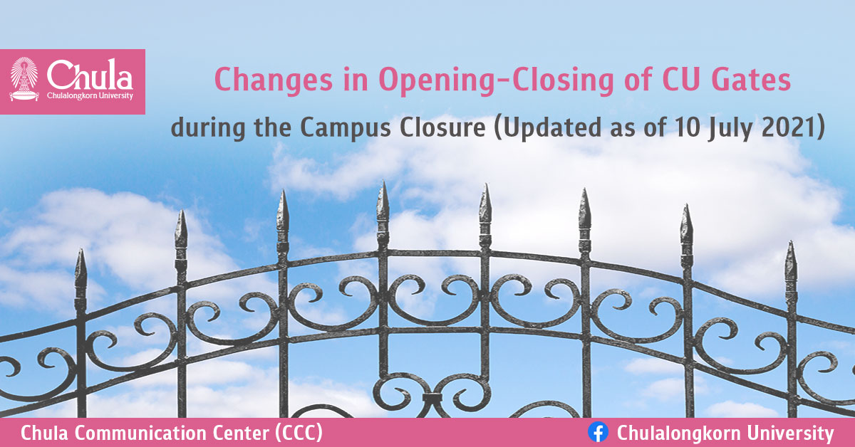 Changes in Opening-Closing of CU Gates during the Campus Closure ...