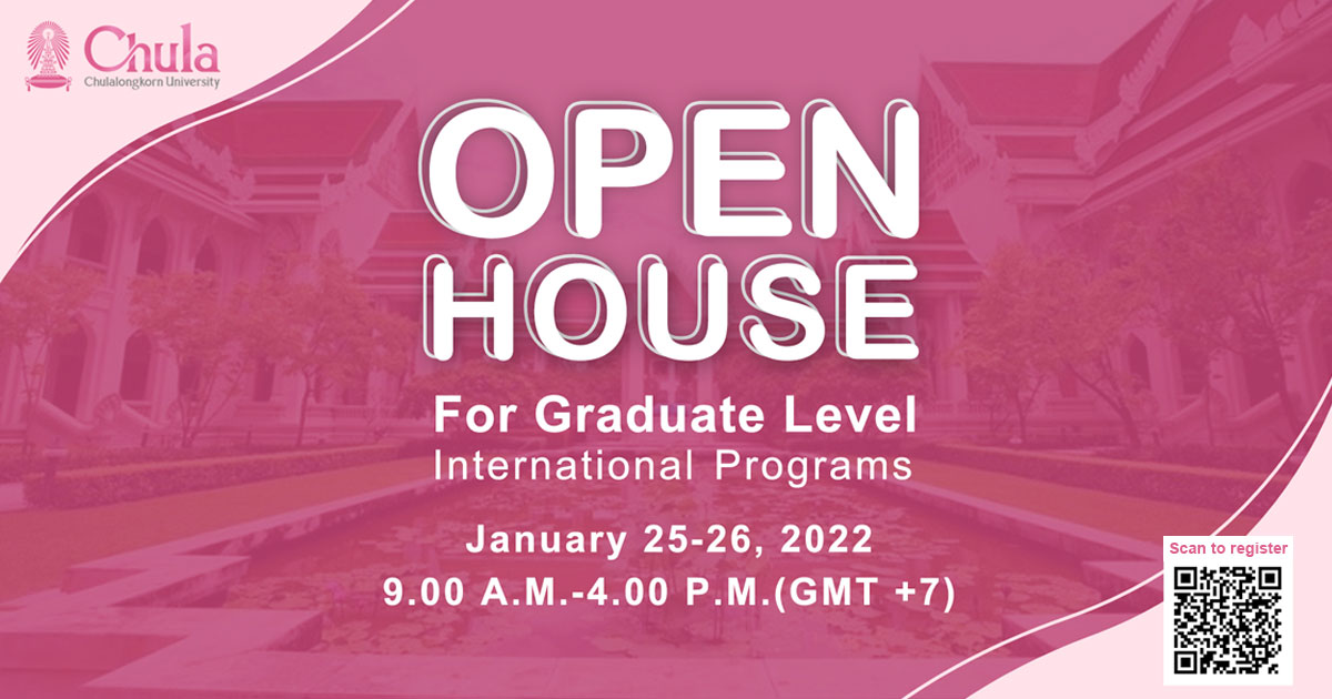 Chula Virtual Open House for International Graduate Programs (Academic ...