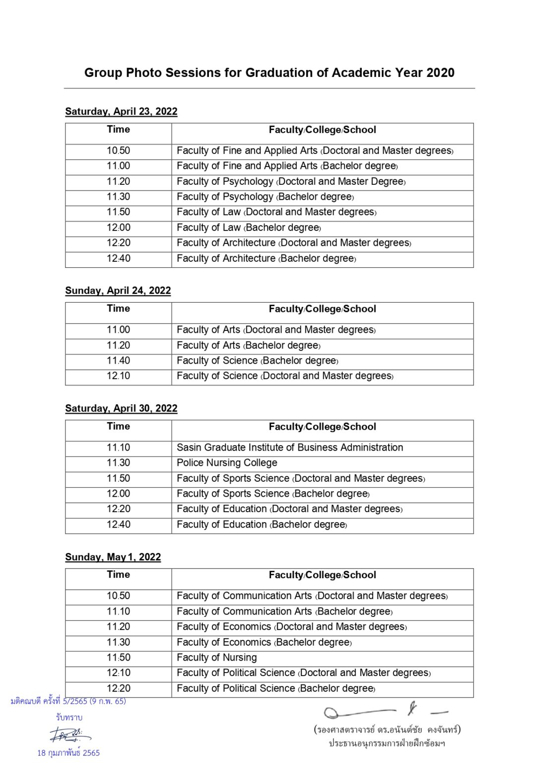 Chulalongkorn University Commencement Ceremony for the 2020 Academic ...