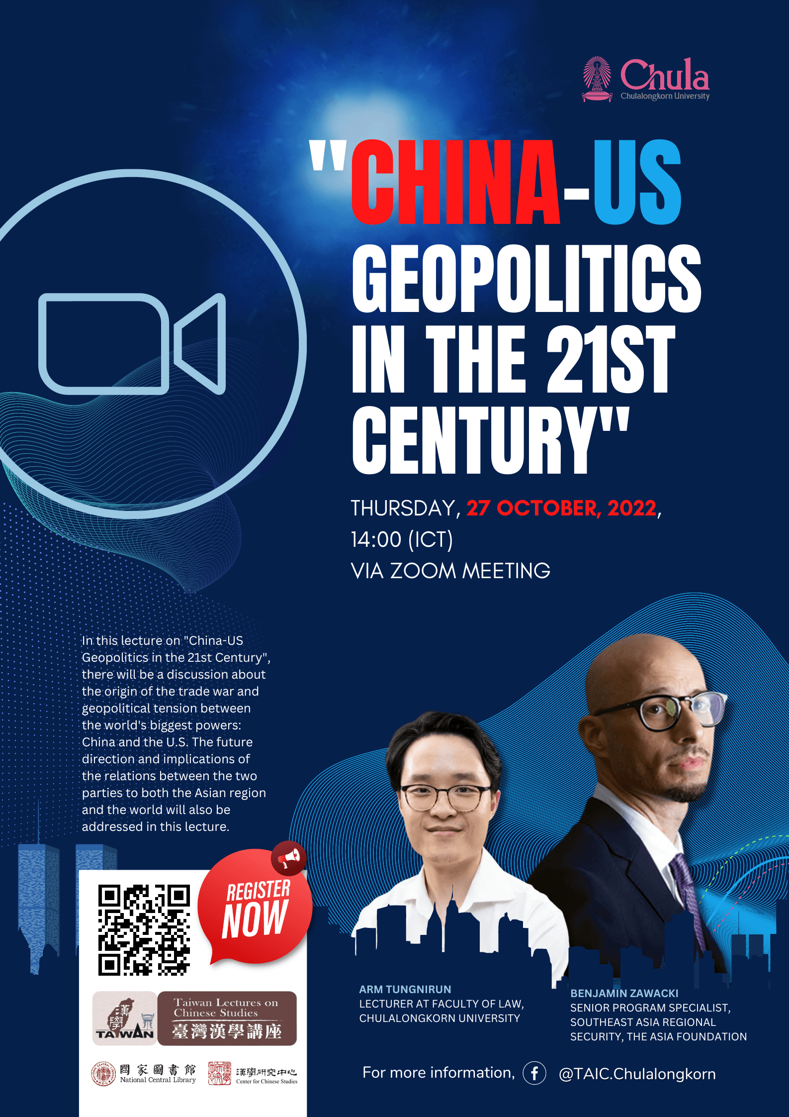 Online Taiwan Lectures on Chinese Studies “China-US Geopolitics in the ...