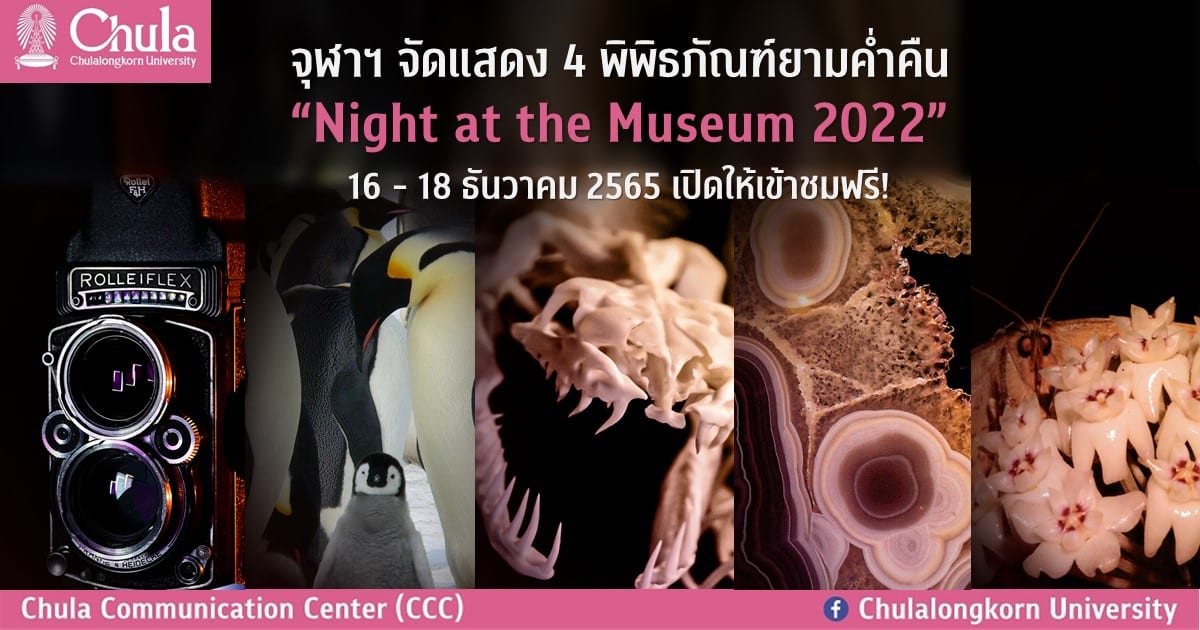 จุฬาฯ จัดแสดง 4 พิพิธภัณฑ์ยามค่ำคืน “Night at the Museum 2022”