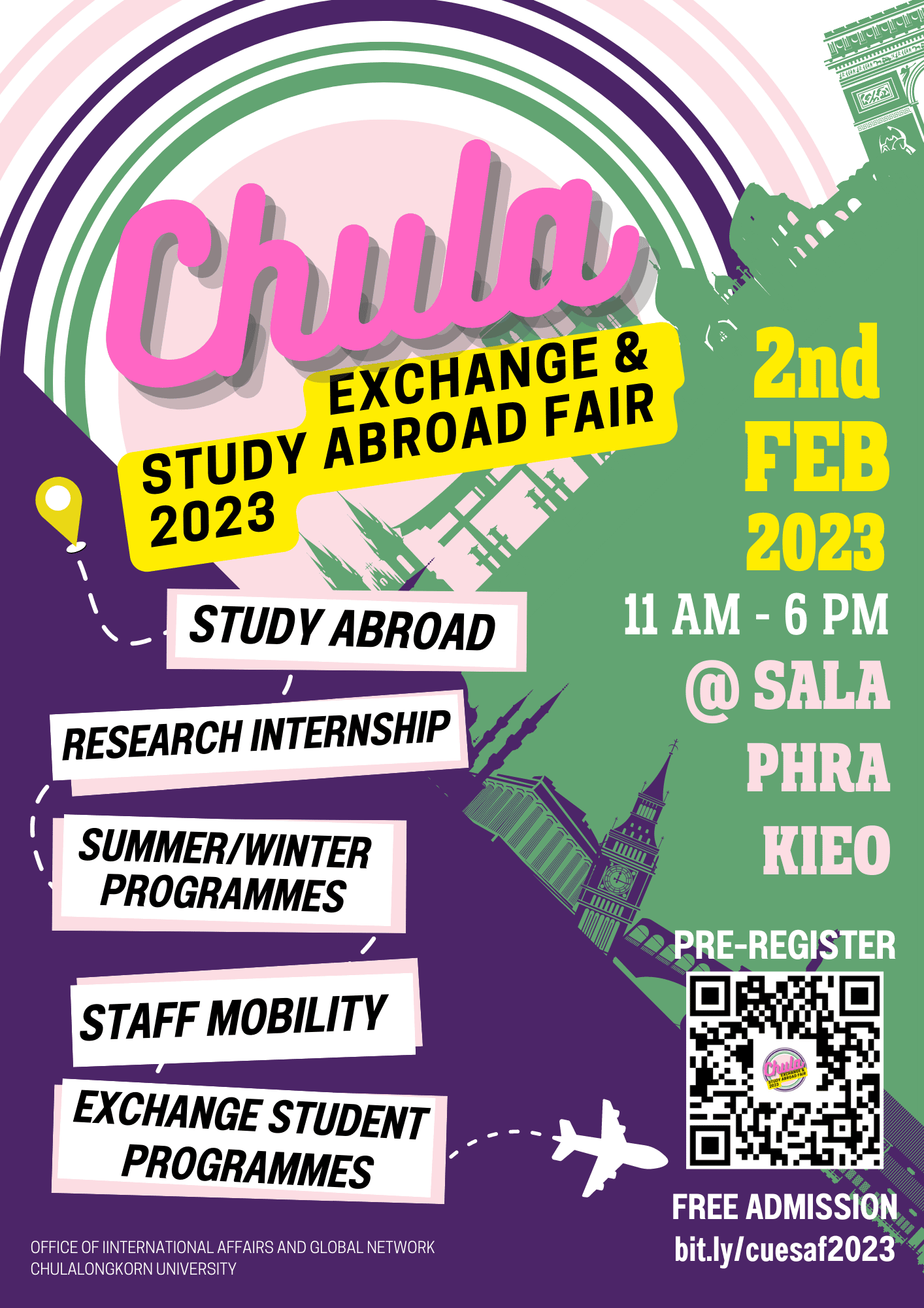 สำนักบริหารวิรัชกิจ จุฬาฯ เชิญผู้สนใจร่วมงาน The 3rd Chula Exchange & Study Abroad Fair 2023 ...