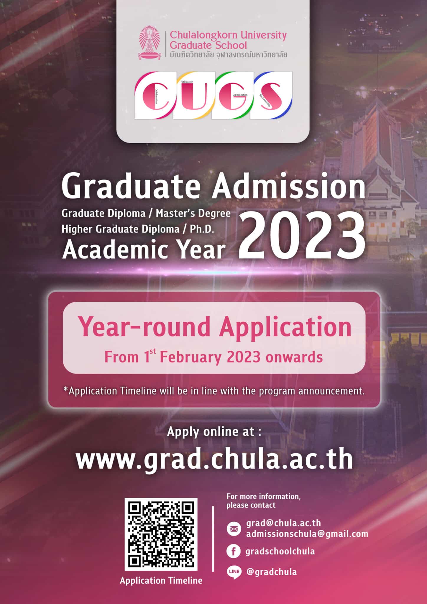 Chula Graduate Admissions for Academic Year 2023 – Chulalongkorn University