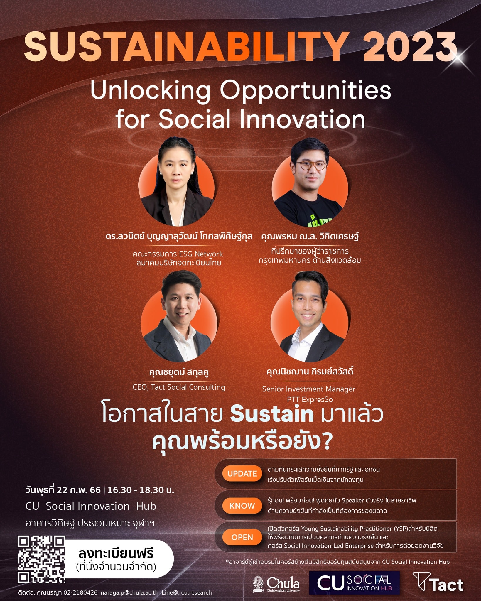 เสวนา Sustainability 2023 – จุฬาลงกรณ์มหาวิทยาลัย
