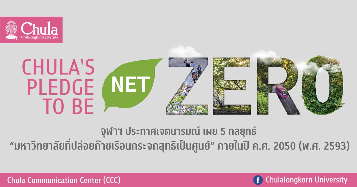 Chula’s Pledge to Be Net Zero - จุฬาฯ ประกาศเจตนารมณ์ เผย 5 กลยุทธ์ ...
