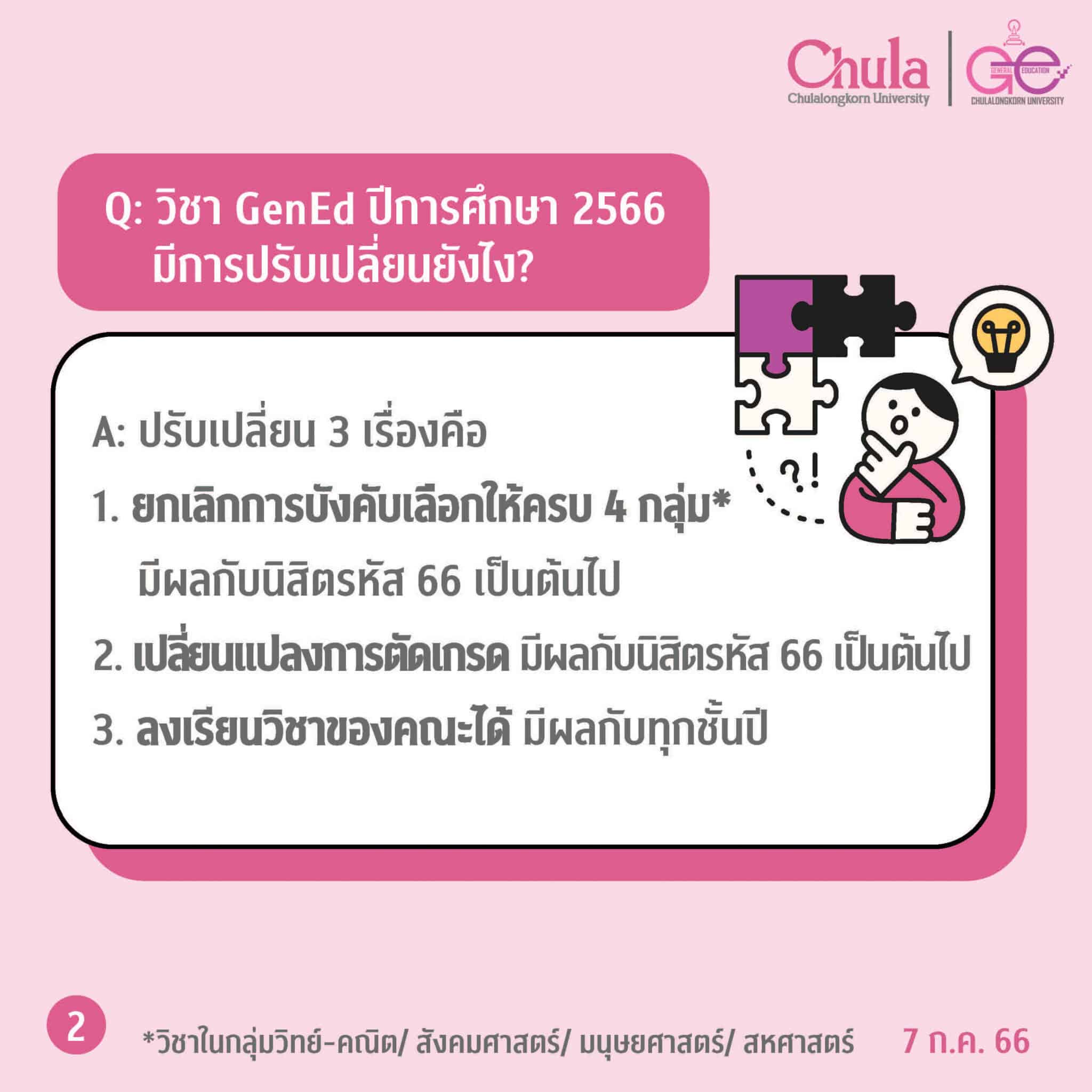 Chula GenEd ยุคใหม่ อิสระ ลดกังวล ส่งเสริมการเรียนรู้ตลอดชีวิต จุฬาฯ ปรับเปลี่ยนการเรียนวิชา ...