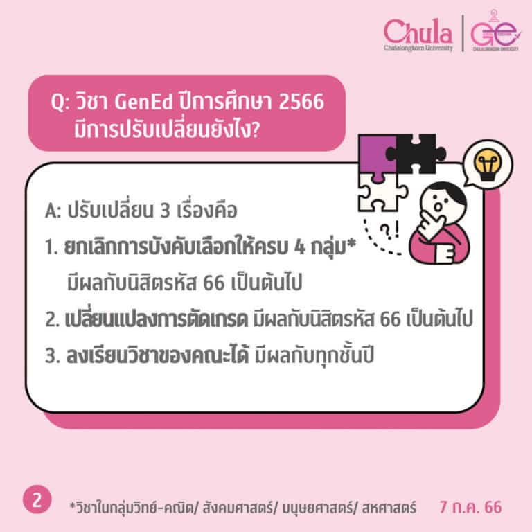 Chula GenEd ยุคใหม่ อิสระ ลดกังวล ส่งเสริมการเรียนรู้ตลอดชีวิต จุฬาฯ ปรับเปลี่ยนการเรียนวิชา ...