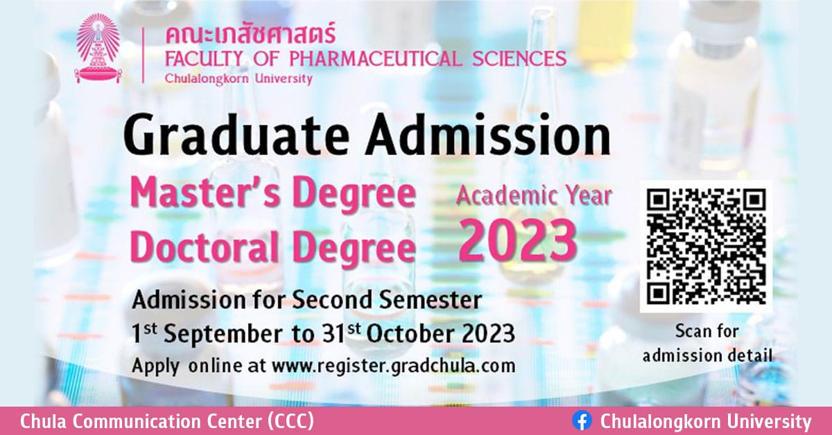 Applications Open for Chula Pharmaceutical Sciences Graduate Programs ...