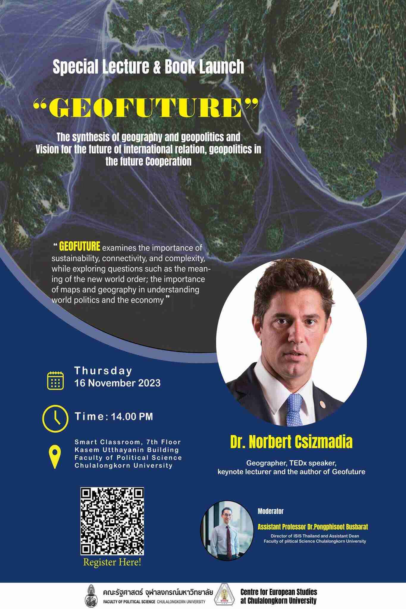 Special Lecture and Book Launch: "GEOFUTURE" – Chulalongkorn University