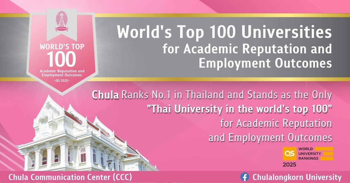 Chula Ranks No.1 in Thailand for Reputation and Job Outcome ...