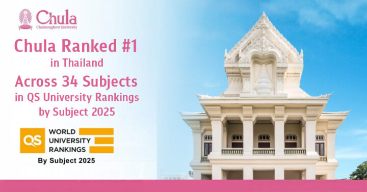 Chula Ranked #1 in Thailand Across 34 Subjects in QS Rankings ...